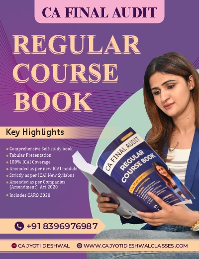 CA FINAL AUDIT REGULAR BOOK (Black & White) | CA Jyoti Deshwal Classes